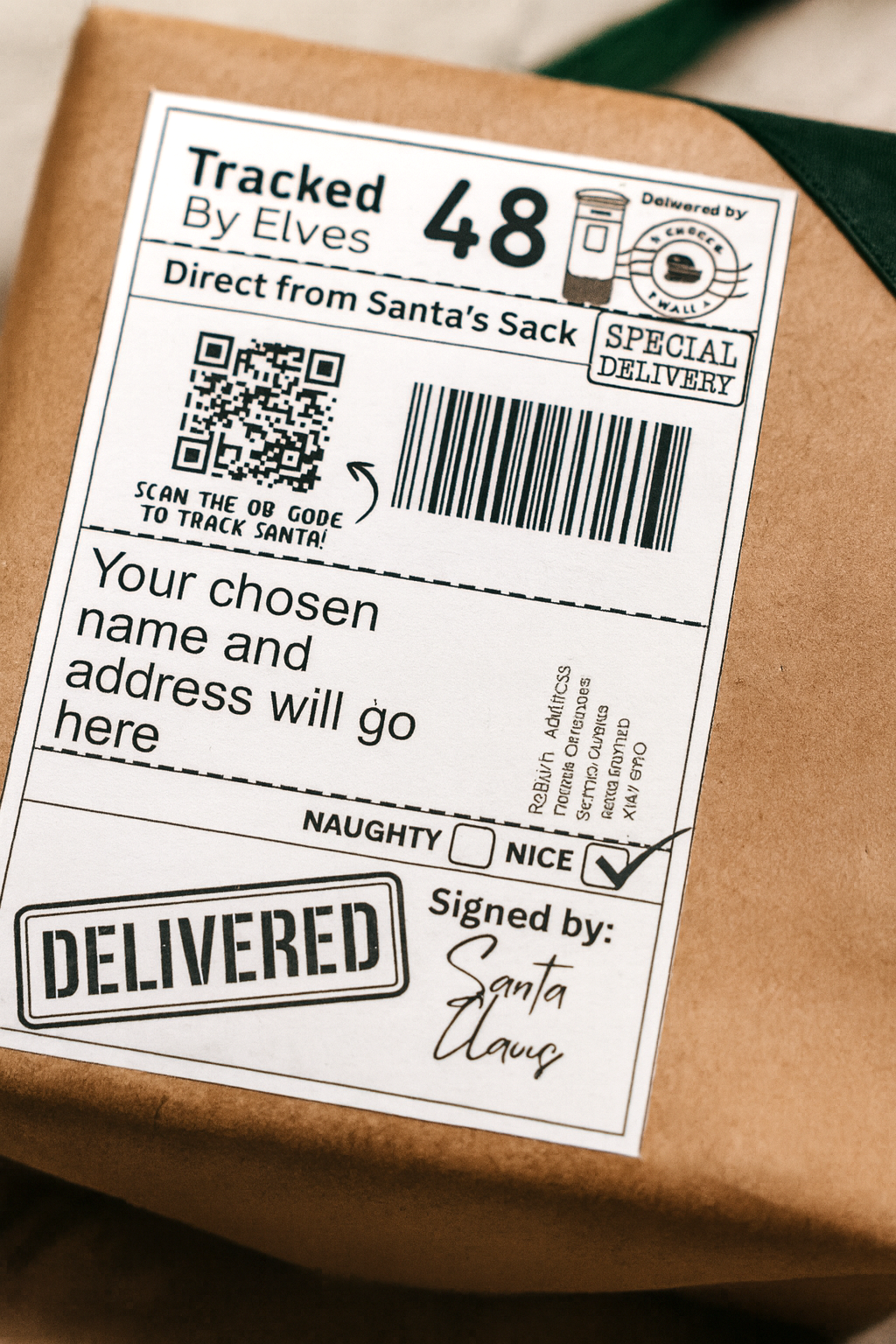Personalised Christmas Postage Labels, Santa Mail, North Pole Post Lab ...